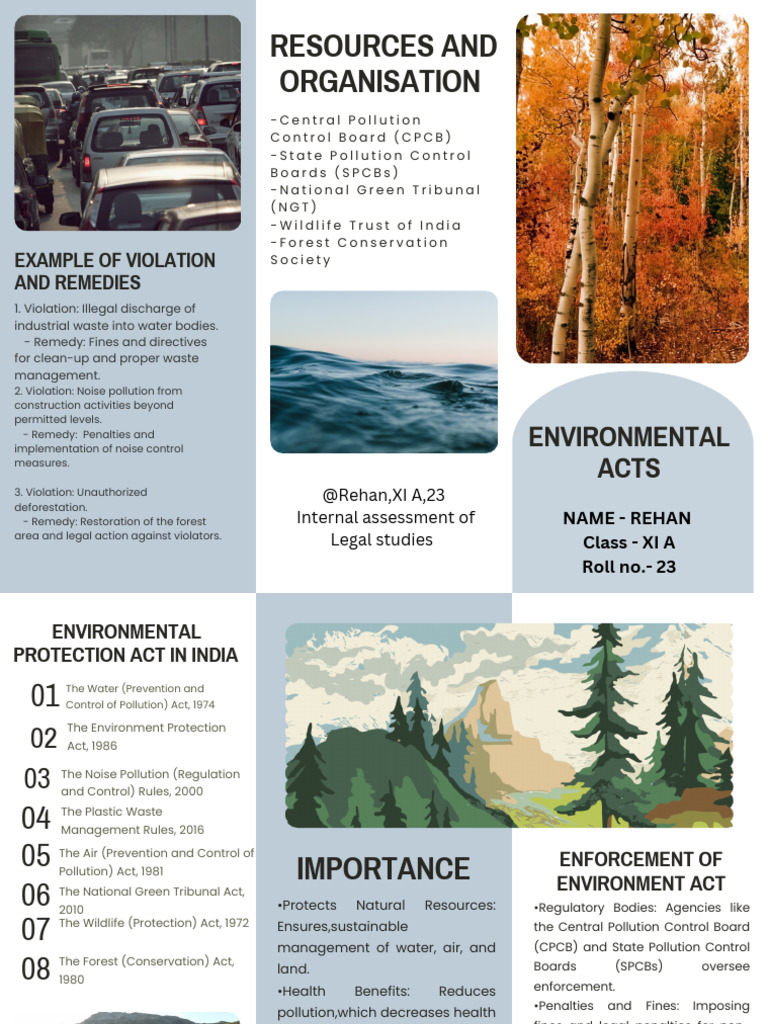Environmental Protection Act in India | PDF | Environmental Law ...