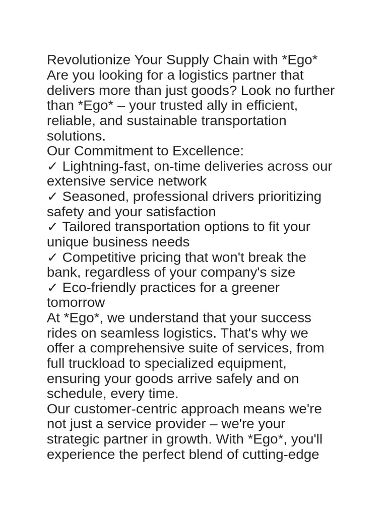 Ego Ad Write-Up | PDF | Business | Finance & Money Management