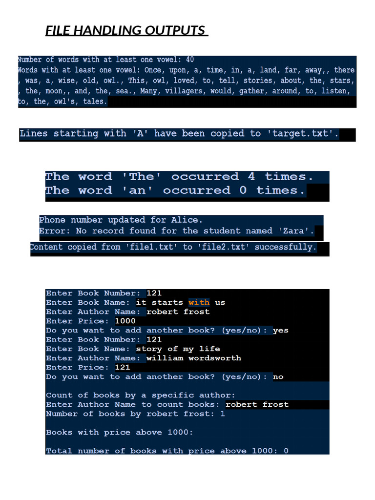 Pyhton Report File File Handling Project | PDF