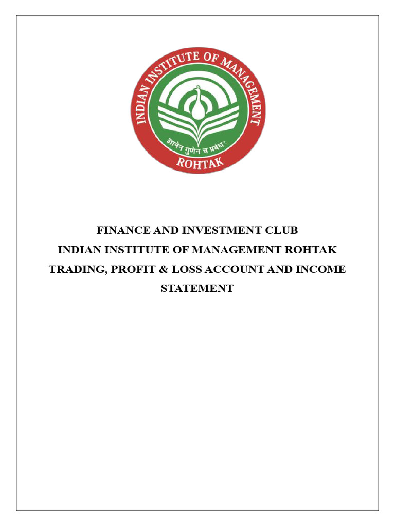 Trading and Income Statement Guide | PDF | Income Statement | Expense