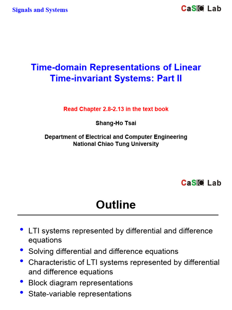 Ch2 - Time Domain LTI Systems - Part II | PDF | Algebra | Mathematical ...