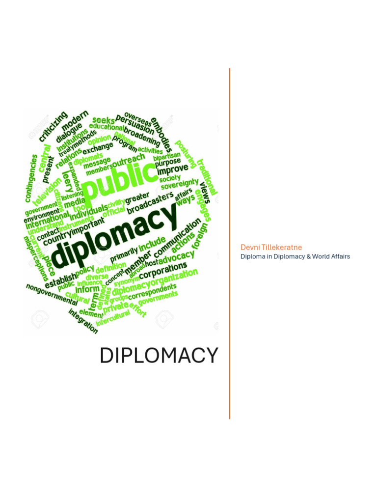 Understanding Demarche in Diplomacy | PDF | Diplomacy | Diplomatic Mission