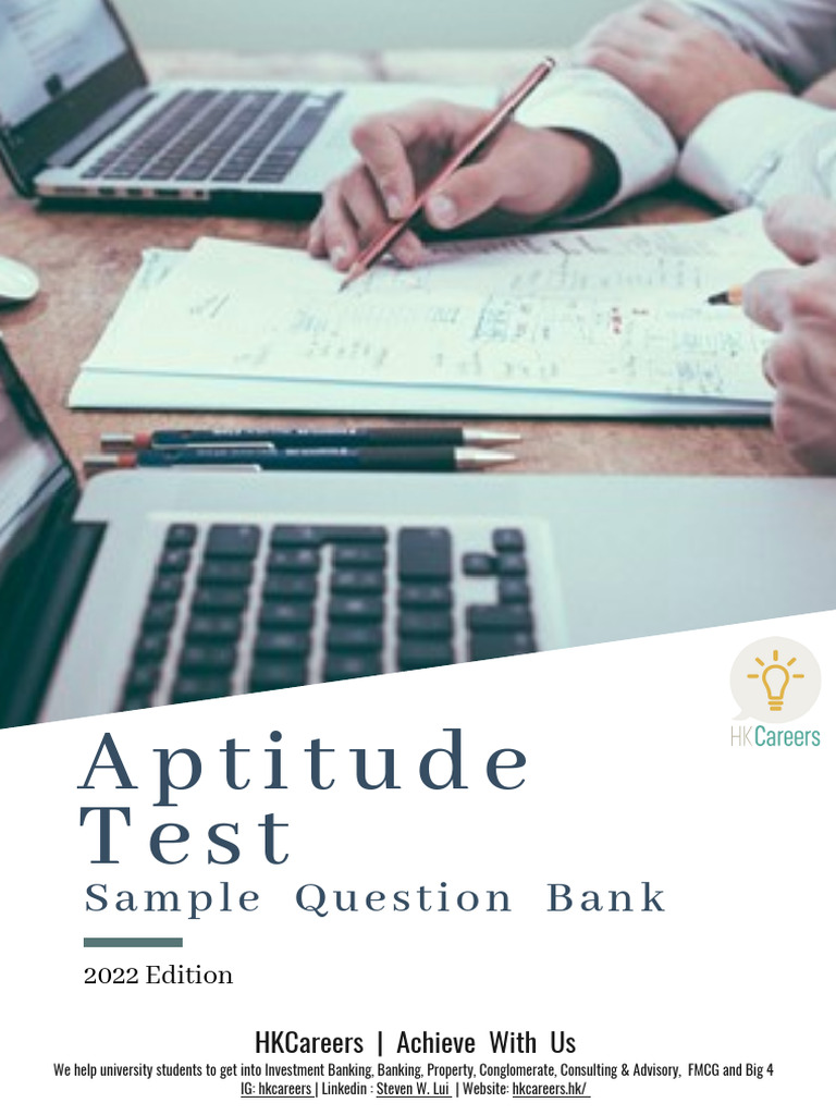 HKCareers - Aptitude Test Sample Question Bank (2022) | PDF | Liquefied ...