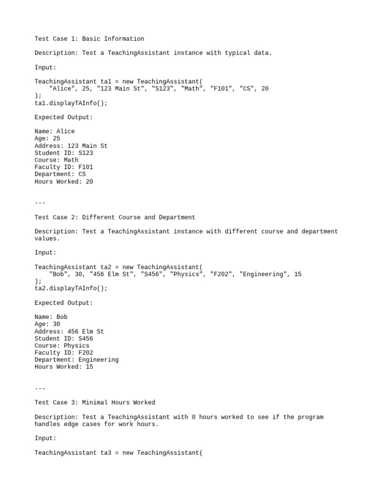 Test Cases | PDF