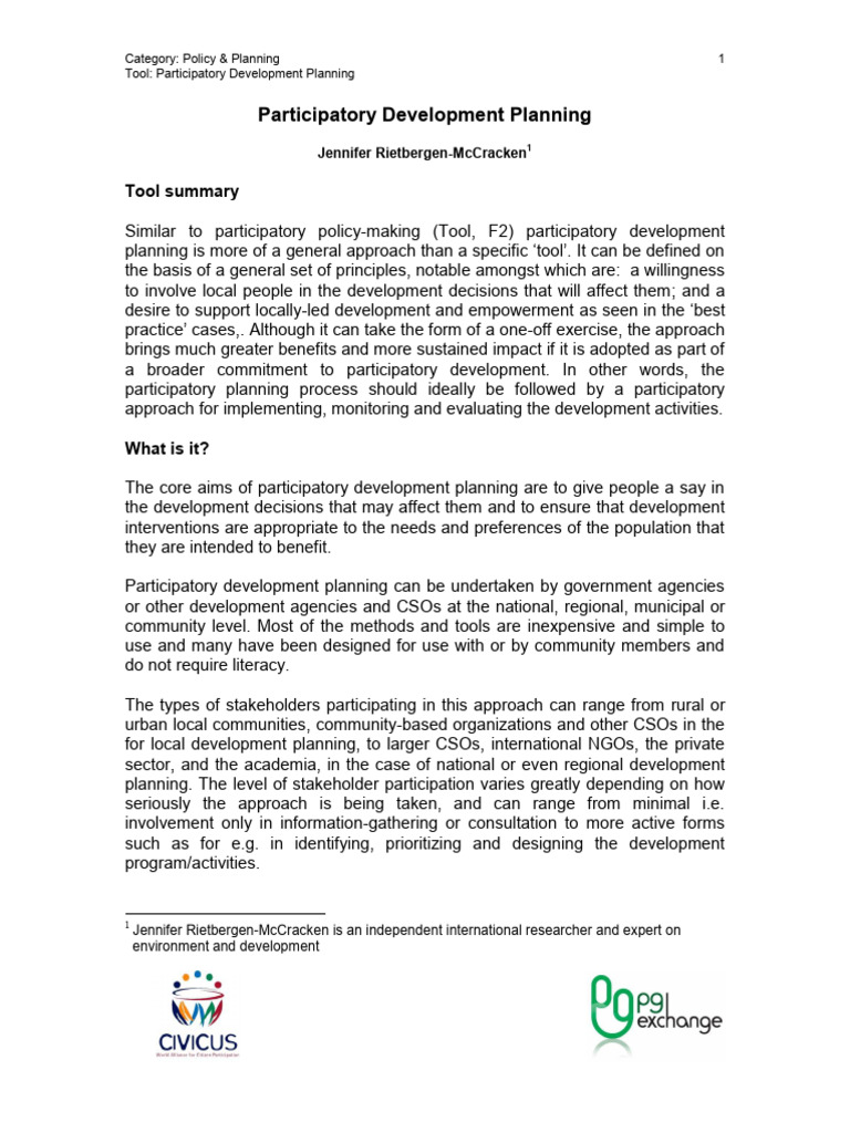 Engaging Communities in Planning | PDF | Community | Governance