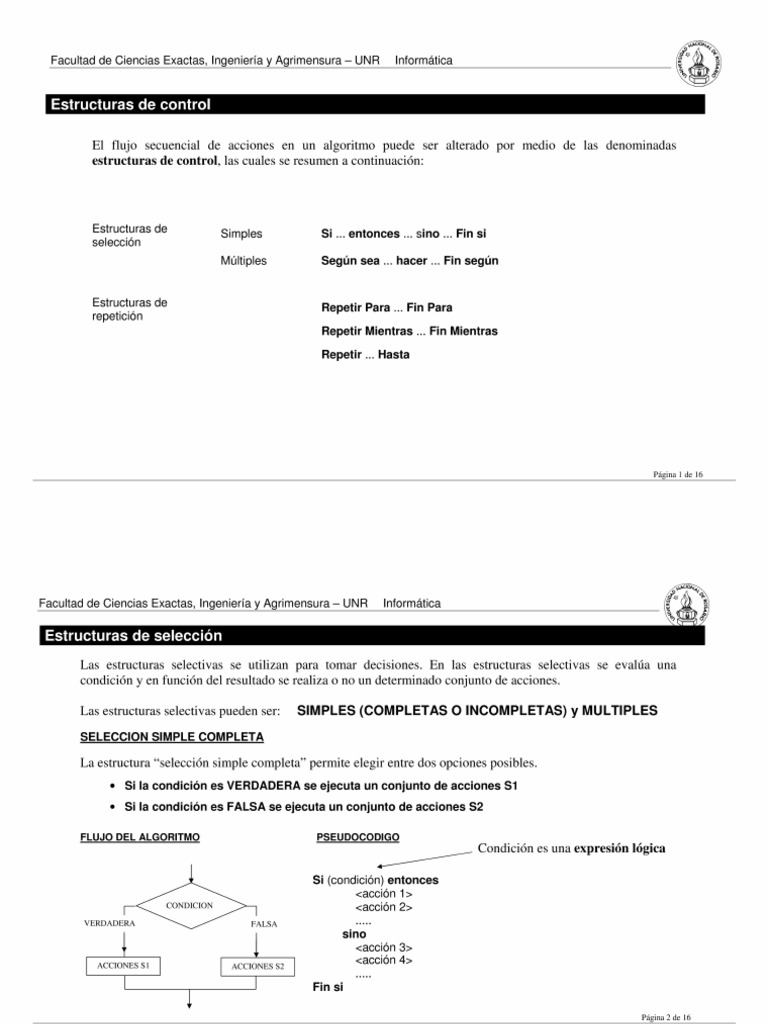 Estructuras de Control | PDF