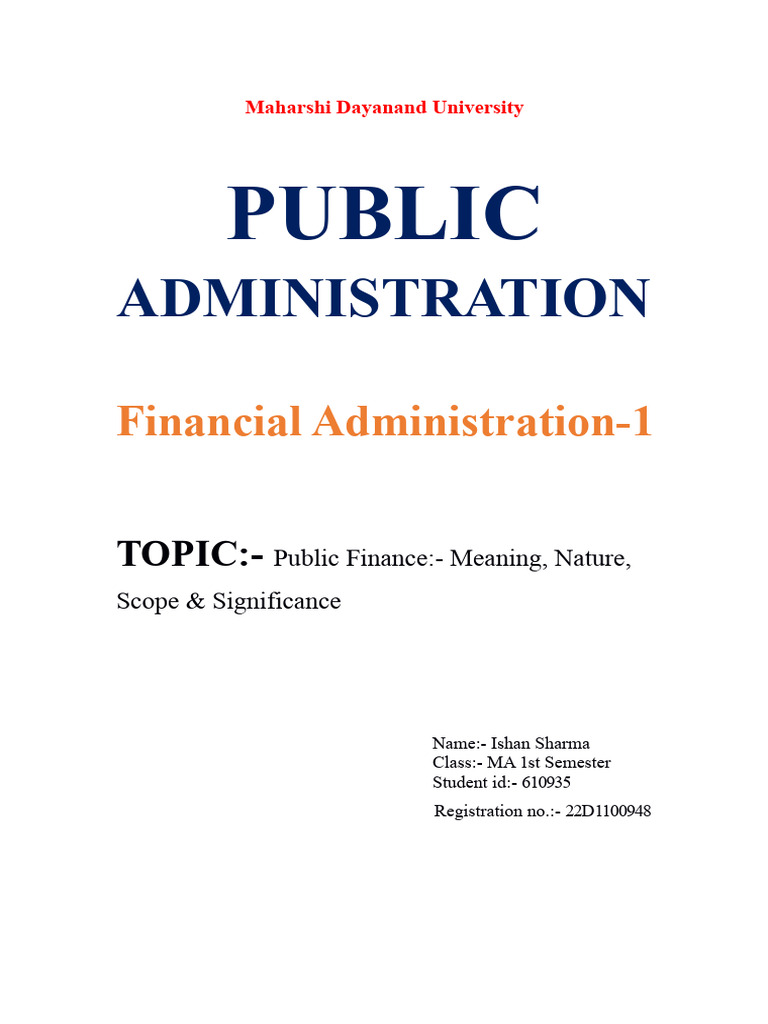 Understanding Public Finance Administration | PDF | Public Finance | Taxes