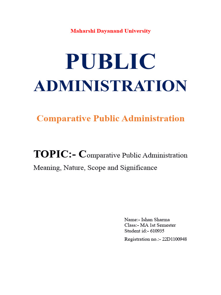 Comparative Public Administration Guide | PDF | Public Administration ...