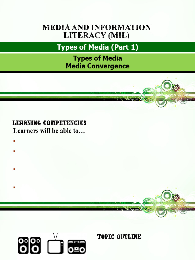Types-of-Media-Part-1-Types-of-Media-and-Media-Convergence | PDF | Mass Media | Social Media