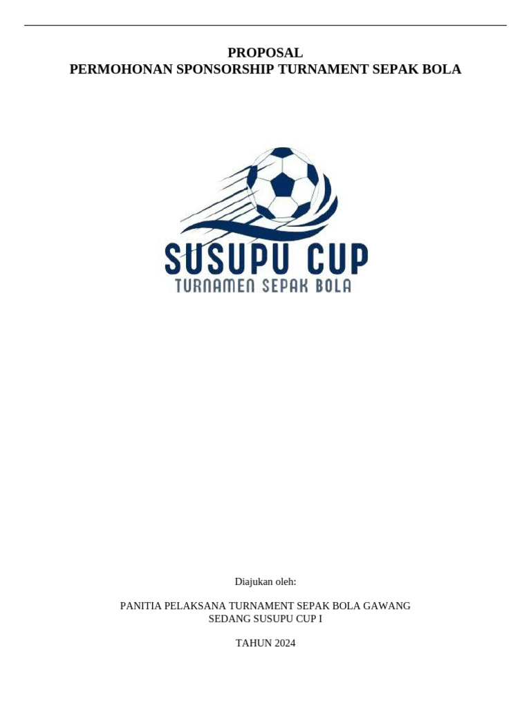 Proposal Sponsorship Tim Sepak Bola | PDF