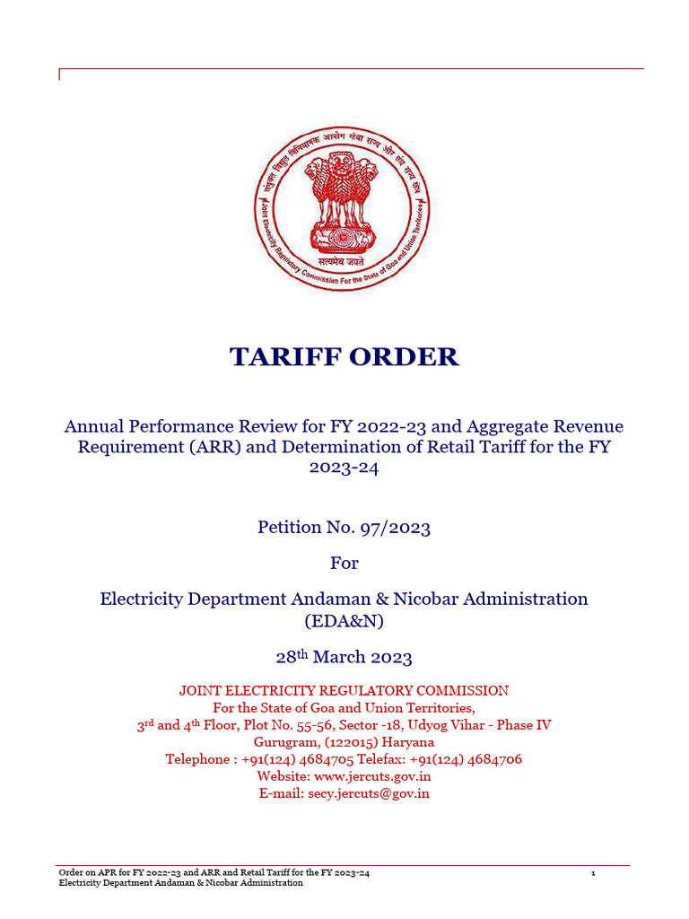 Tariff Order | PDF | Computers