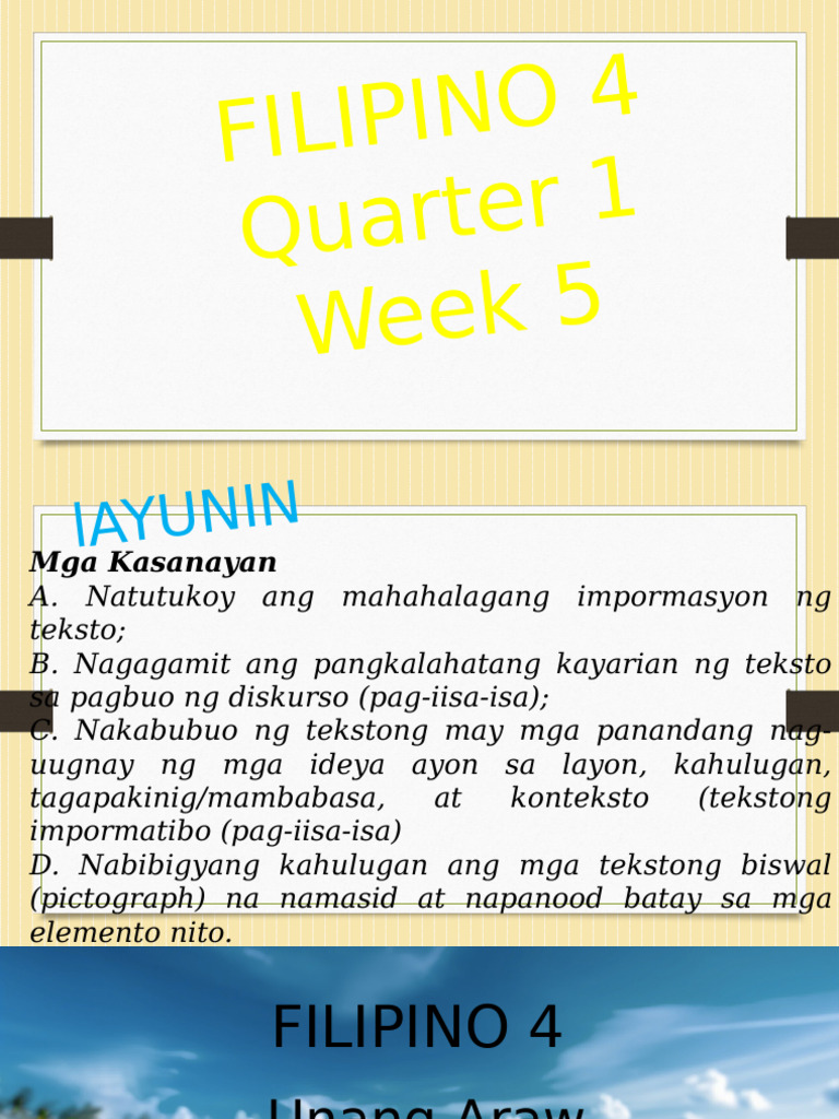 Filipino Q1 WK5 | PDF