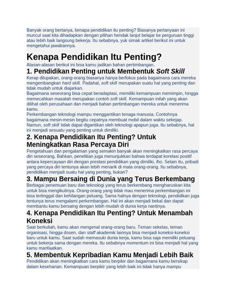 Pendidikan | PDF