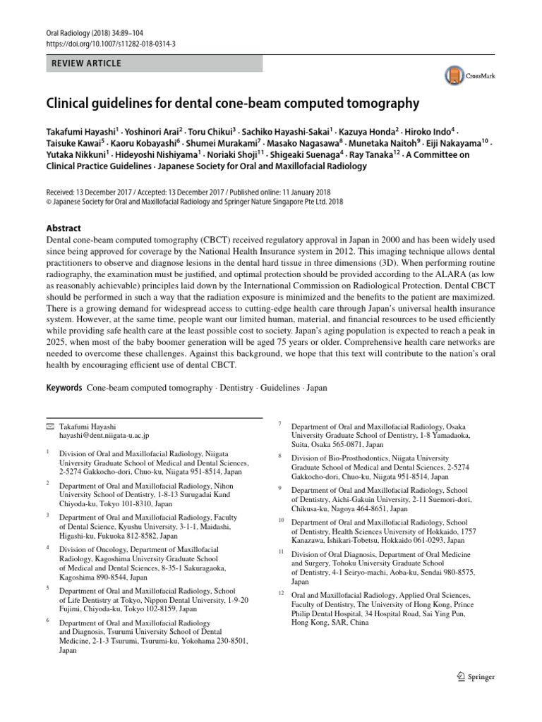 2018 Clinical Guidelines For CBCT | PDF | Medical Imaging | Ct Scan