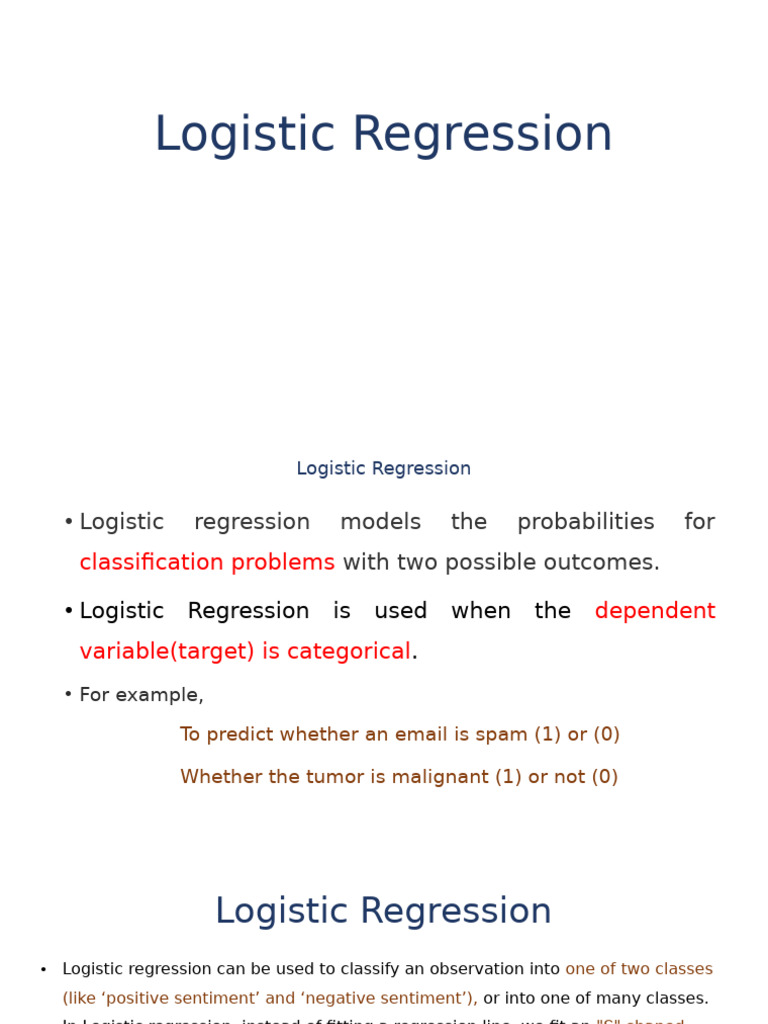 Logistic Regression | PDF | Logistic Regression | Regression Analysis Logistic Regression | PDF | Logistic Regression | Regression Analysis