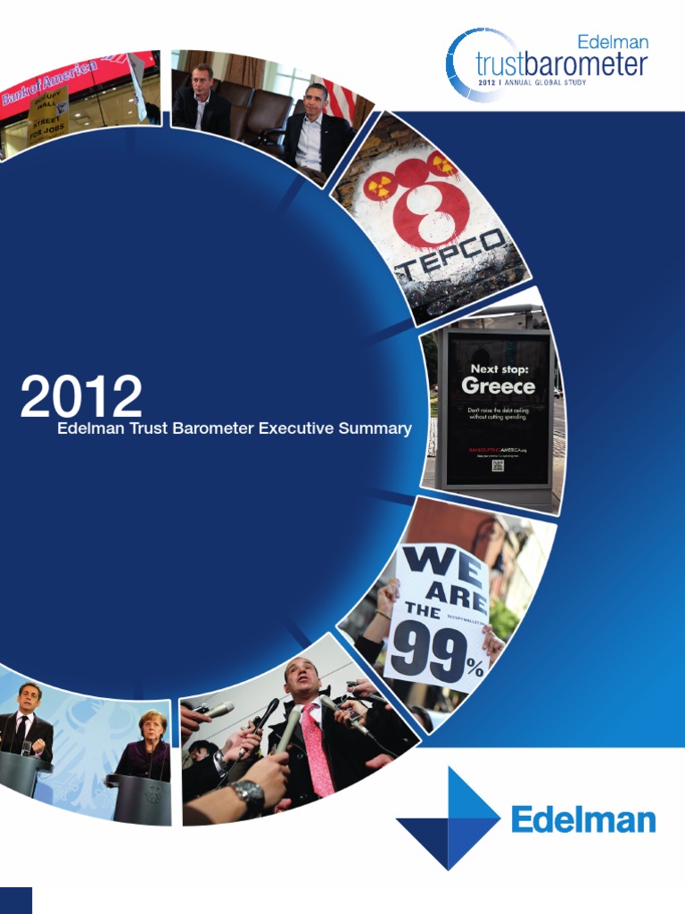 2012 Edelman Trust Barometer Executive Summary Pdf Social Media