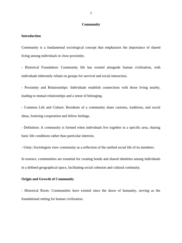 Community | PDF | Community | Sociology