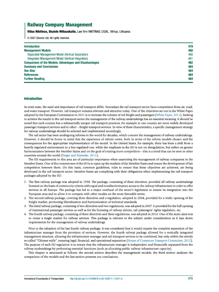 Railway Company Management | PDF