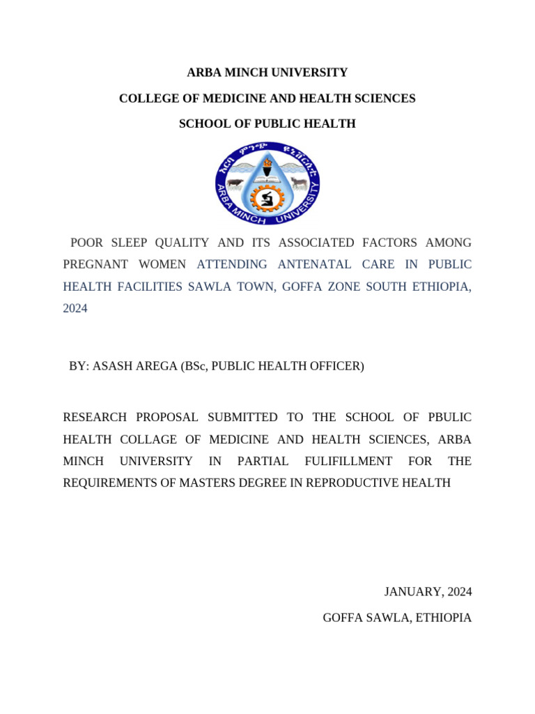 Asash Research Proposal 1 | PDF | Pregnancy | Mental Disorder