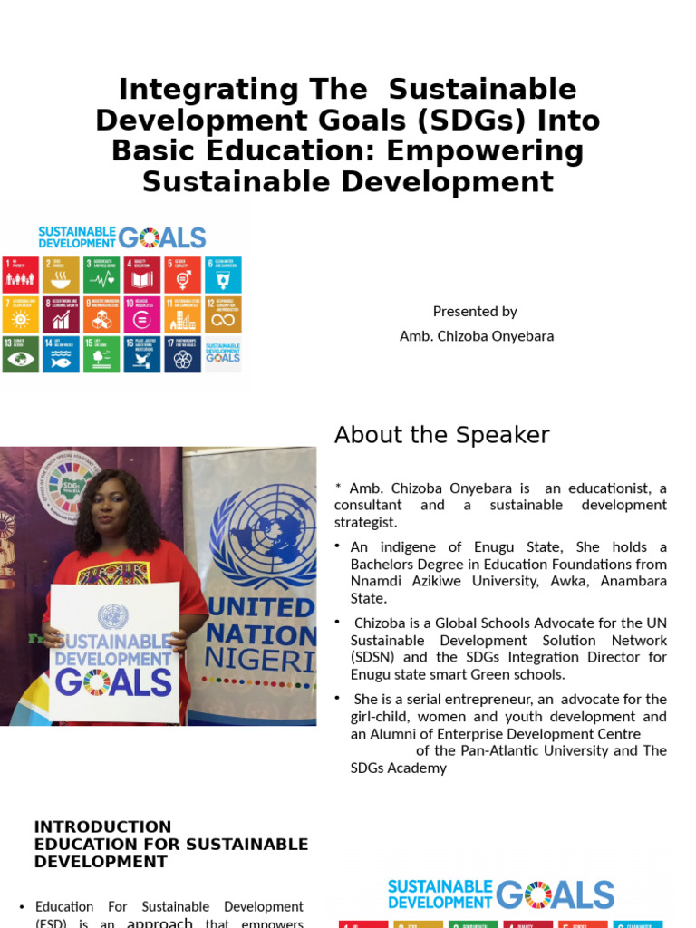 Integrating The SDGs Into Basic Schools | PDF | Sustainability | Sustainable Development