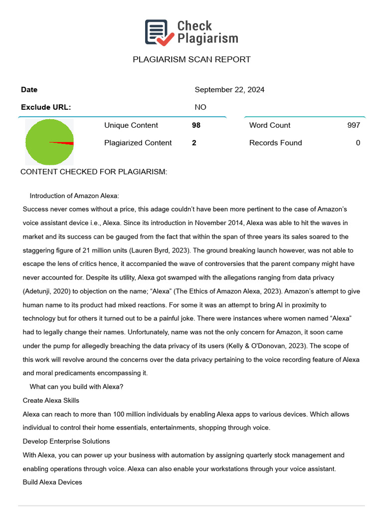 Plagiarism Report Assignment 1 | PDF | Privacy | Morality
