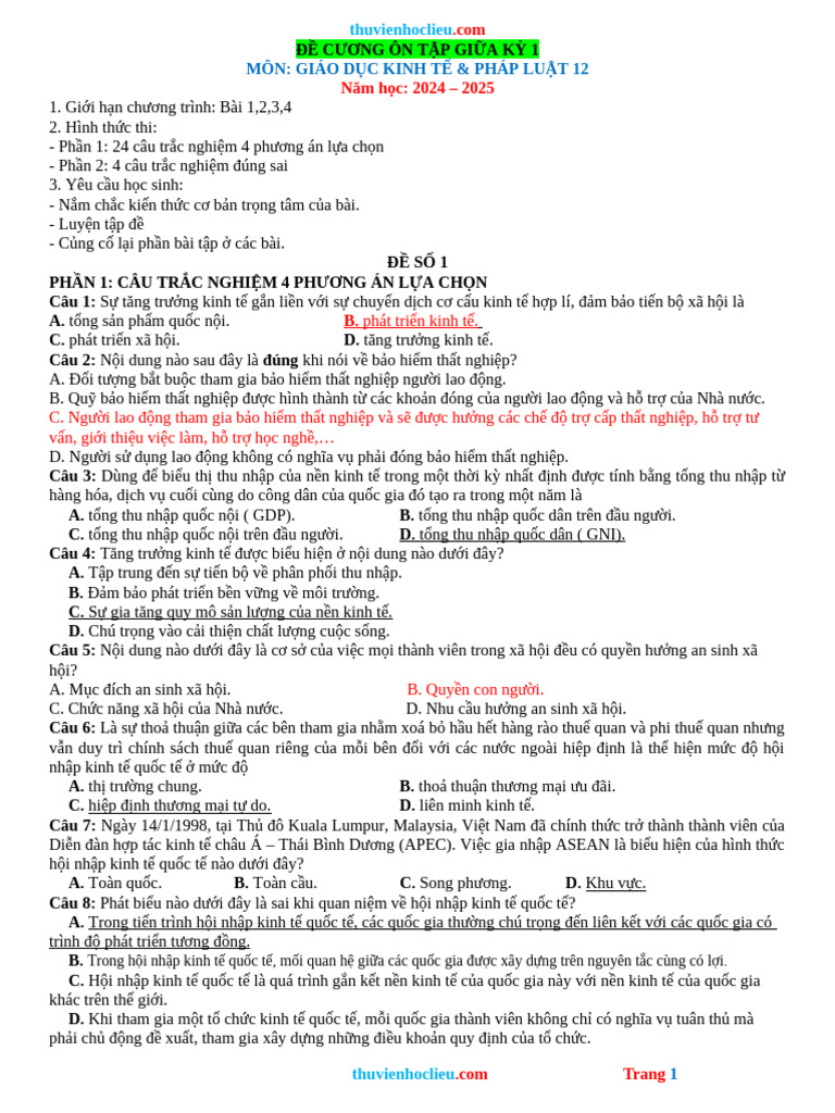 De Cuong On Tap Giua HK1 KTPL 12 KNTT 24 25 | PDF