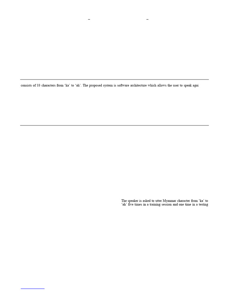 Speech To Text Conversion System For Myanmar Alphabet | PDF | Speech ...
