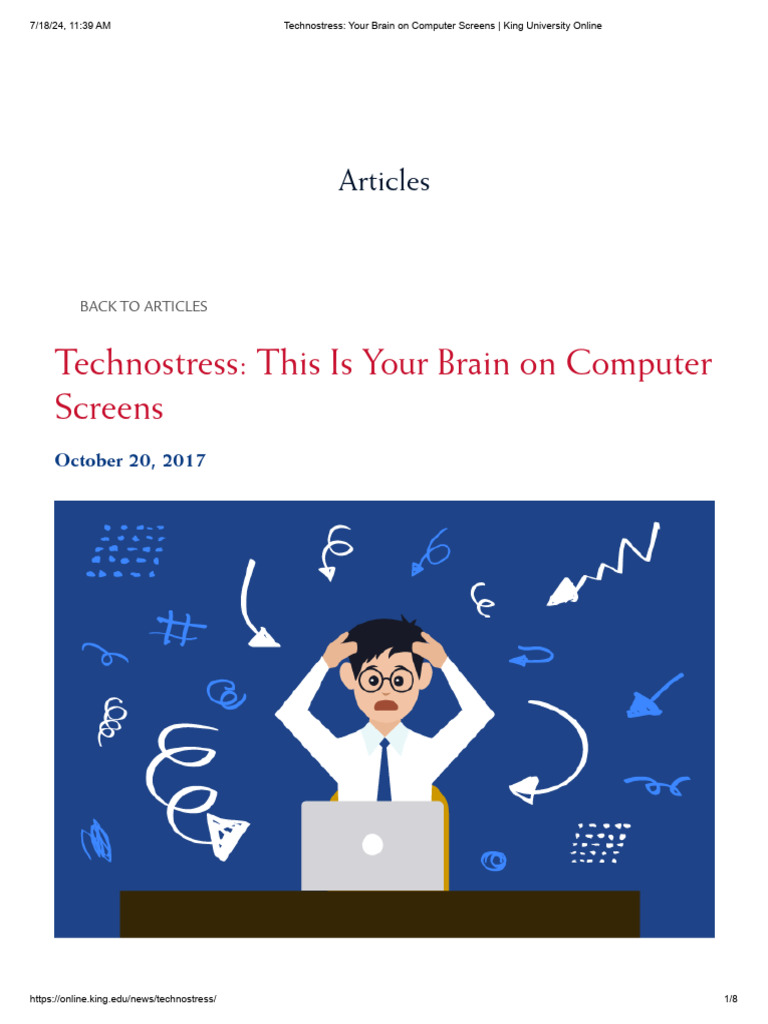 Technostress - Your Brain On Computer Screens - King University Online ...