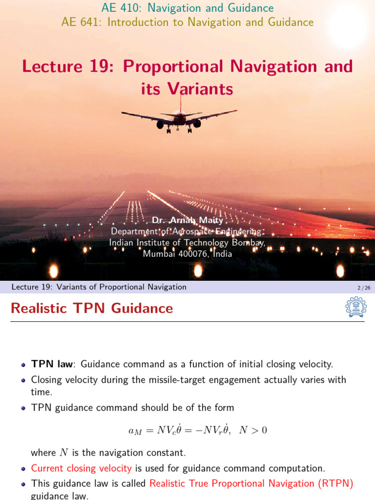 Lecture 19-Variants of PN-RTPN Guidance-2024-AE 410 & AE 641-AM | PDF ...