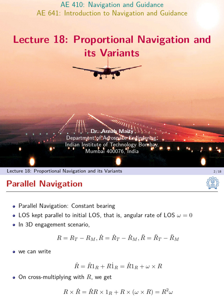 Lecture 18-Variants of PN Guidance-2024-AE 410 & AE 641-AM | PDF ...