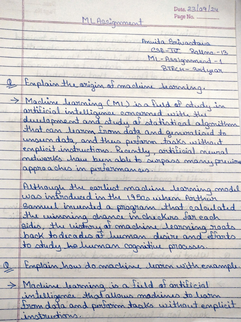 ML Assignment 01 | PDF