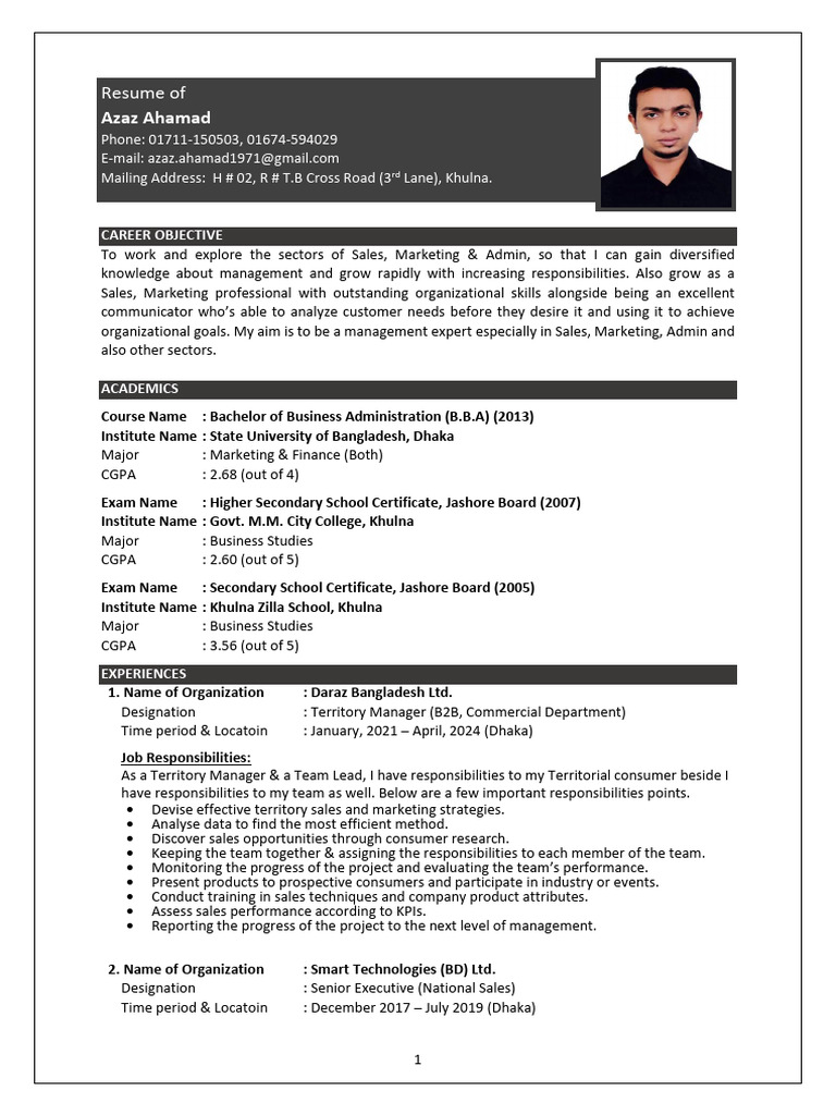 Resume of Azaz Ahamad | PDF | Marketing | Digital Marketing