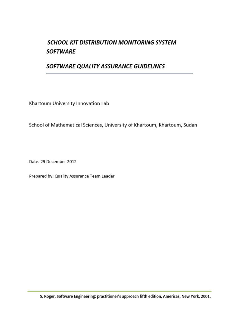 Software Quality Assurance | PDF | Quality Assurance | Software Quality