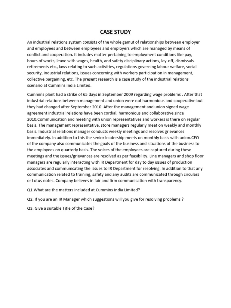 CASE STUDY of IRL. | PDF