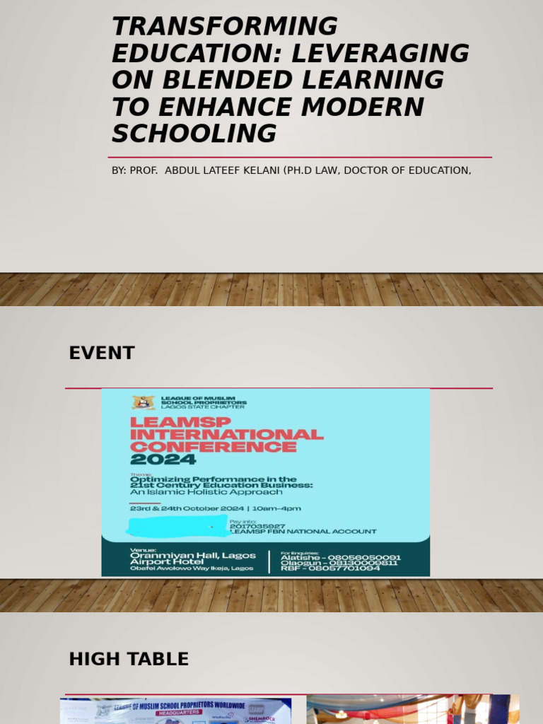 Transforming Education Leveraging On Blended Learning | PDF | Career ...