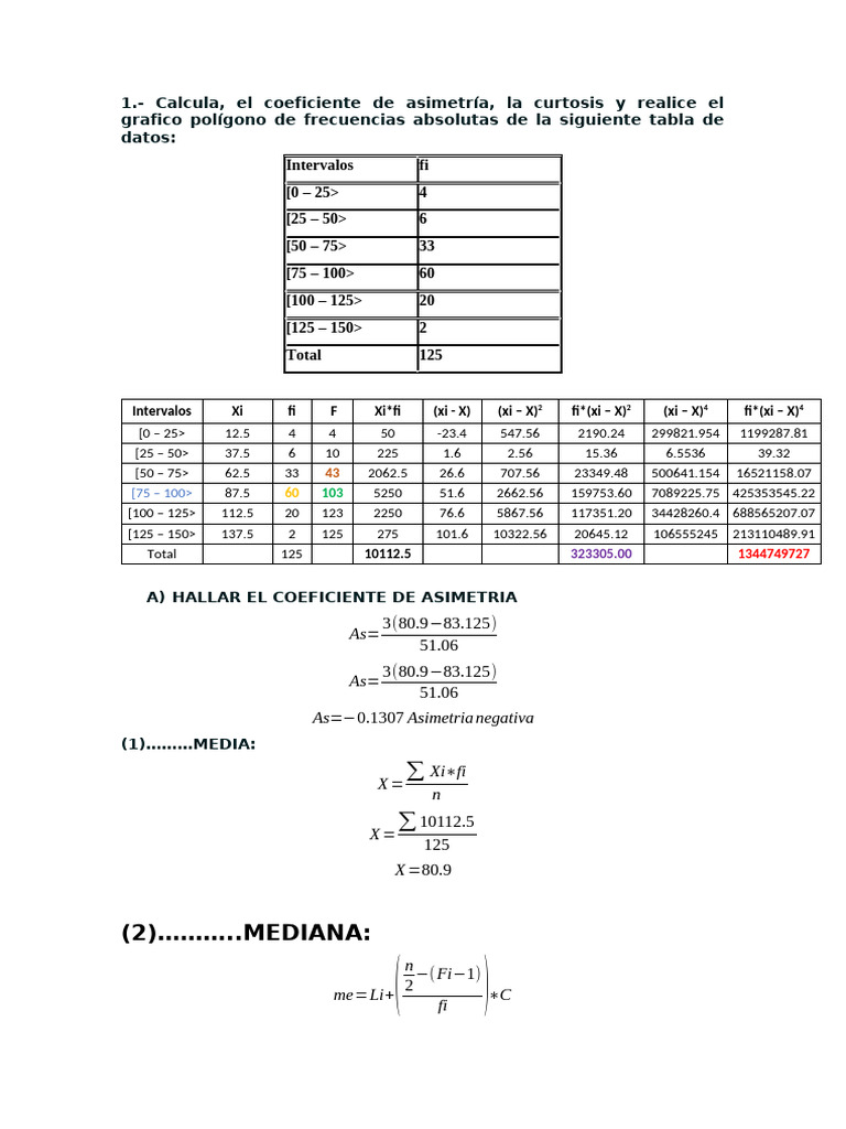 Examen 2 Estadistica | PDF | Oblicuidad | Análisis estadístico