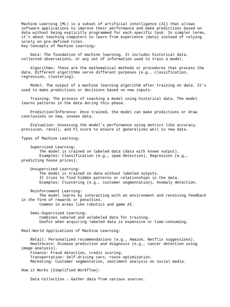 Intro to Machine Learning Basics | PDF | Machine Learning | Information Science