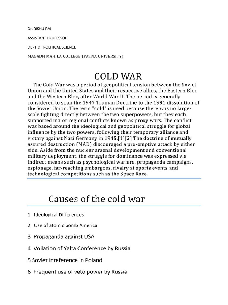 The Cold War | PDF