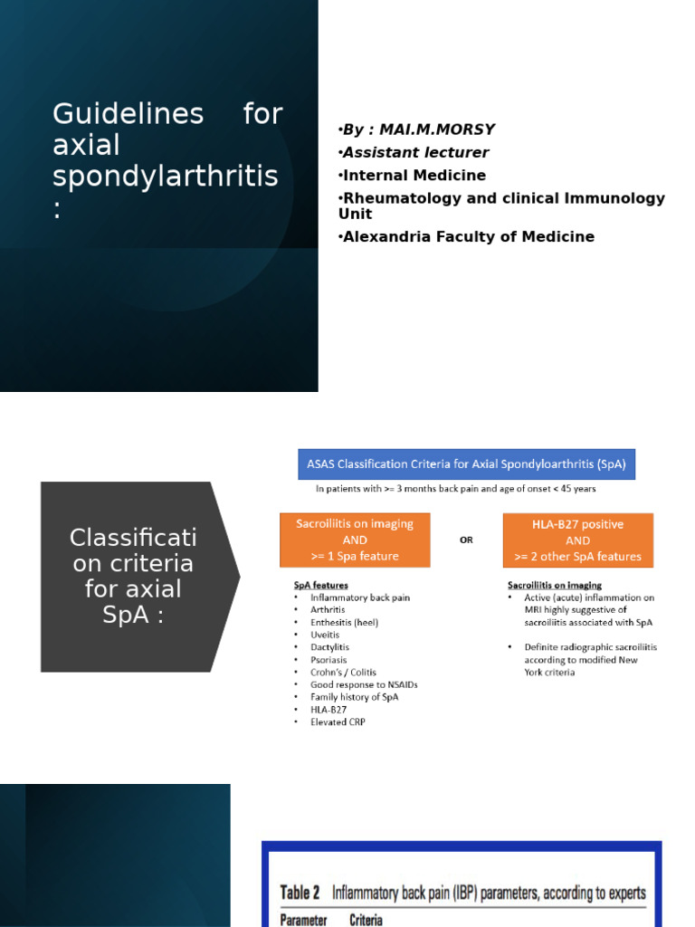 Axial SpA Guidelines | PDF | Nonsteroidal Anti Inflammatory Drug ...