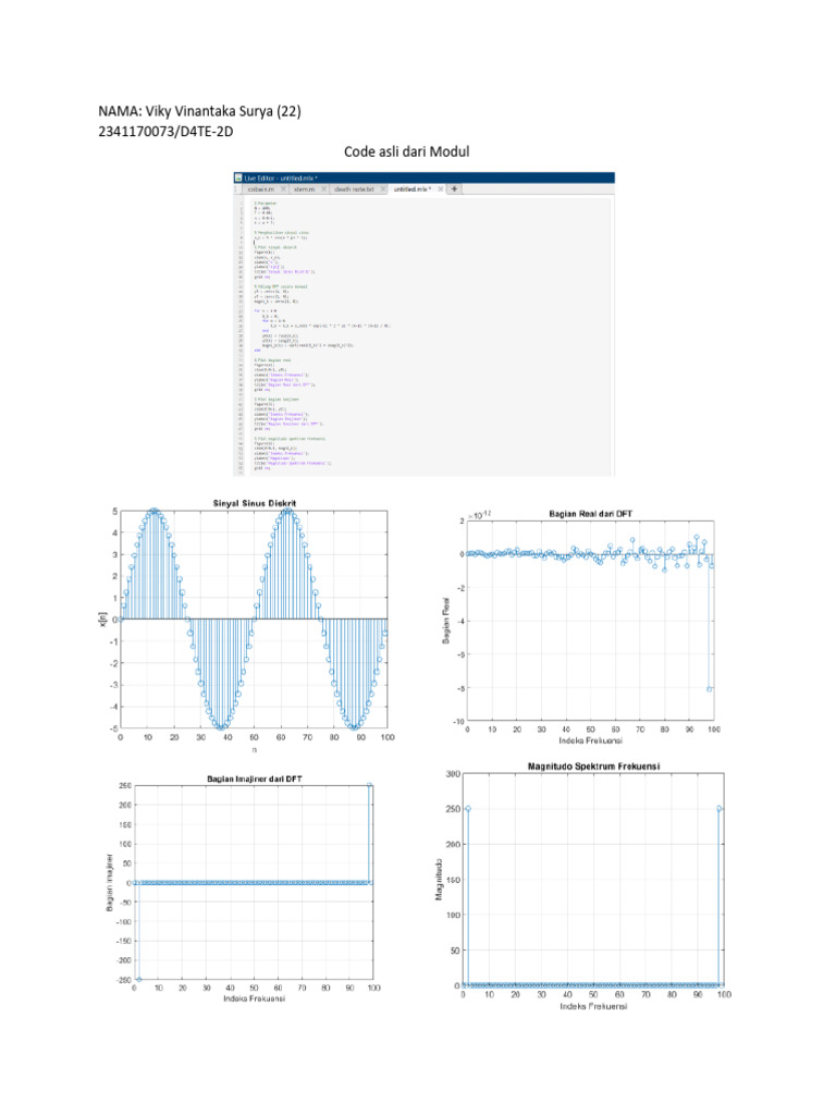 Laporan Matlab Deret Four | PDF