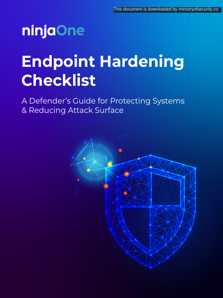 Endpoint Hardening Checklist | PDF | Computer Security | Security