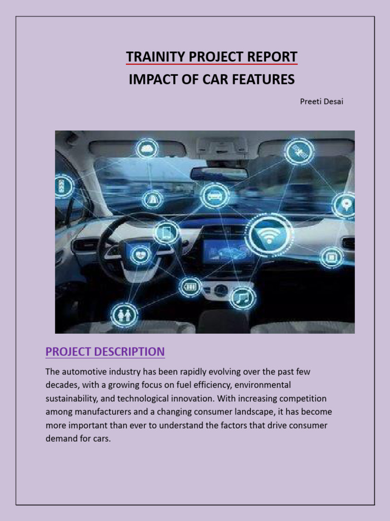 Trainity Project Report | PDF | Fuel Economy In Automobiles | Data Analysis
