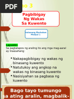 Fil1 - Q2 - Mod3 - Alpabetong Filipino Tunog, Letra, at Pagkakasulat | PDF