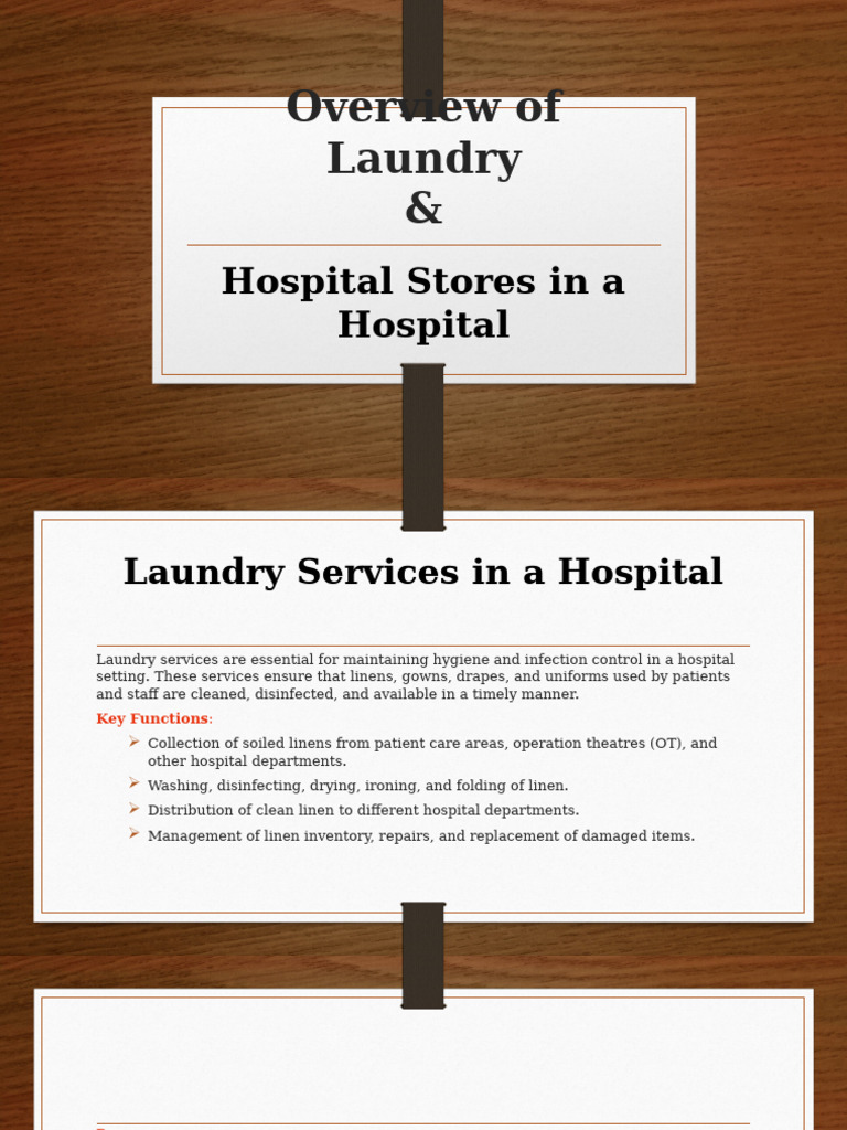 Overview - Laundry and Hospital Stores | PDF | Linens | Hygiene