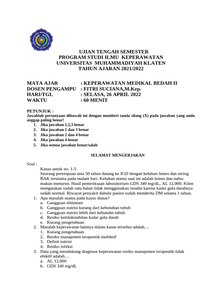 Uts KMB S1 2022 | PDF