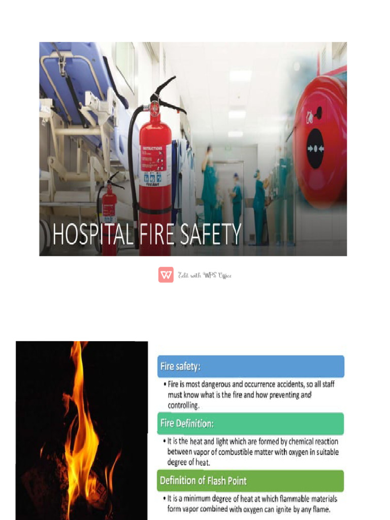 Fire and Safety in Hospital | PDF