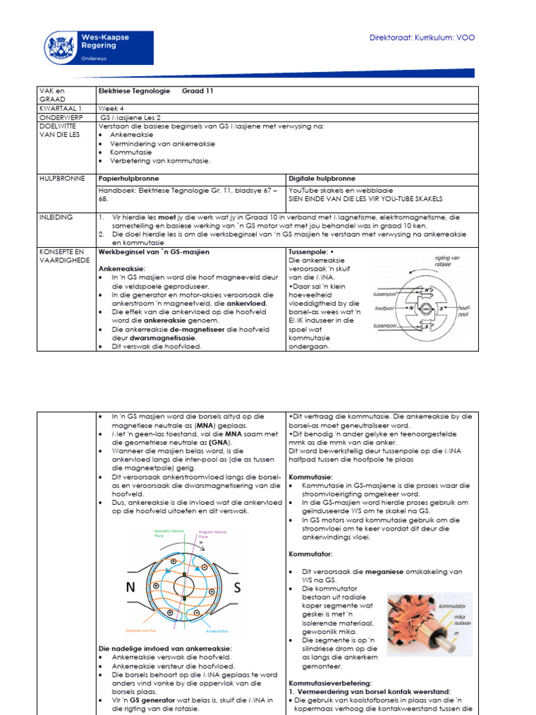 Elektriese Tegnologie Graad 11 K1 W4 - 2021 | PDF