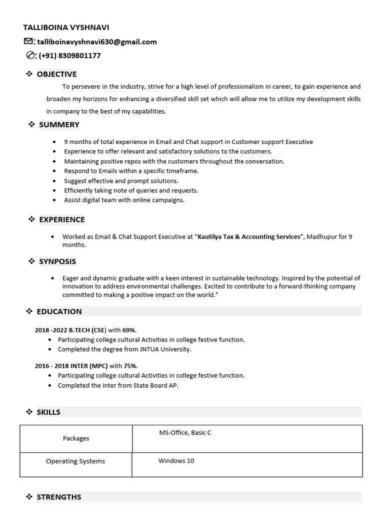 Vyshu_exp_resume[1] | PDF