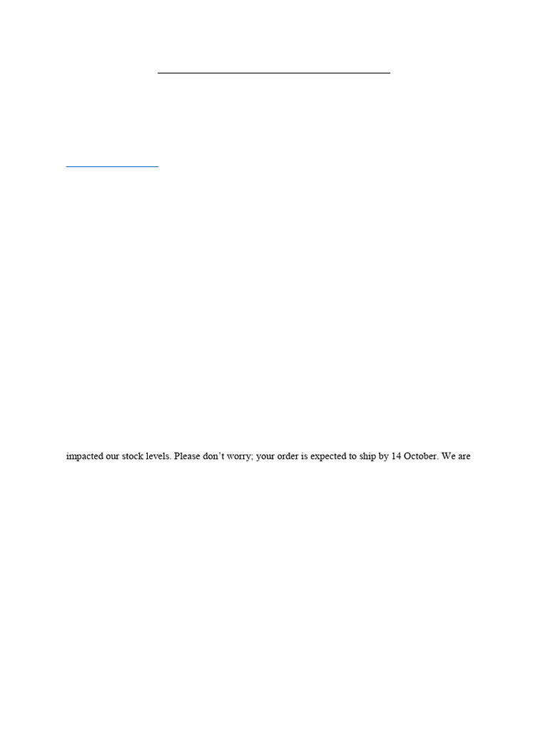 Apology For Late Delivery Letter - Semi Blocked Style | PDF | Career ...