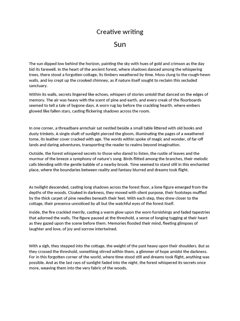 Creative writing | PDF
